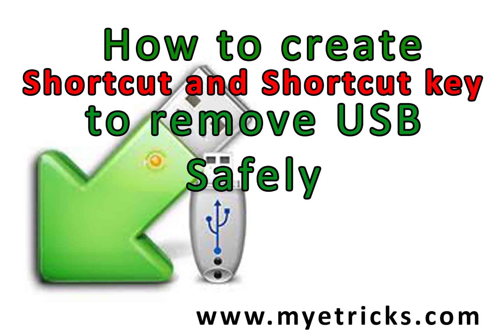 How to create Shortcut or Hotkey to Remove your USB safely | My e-Tricks